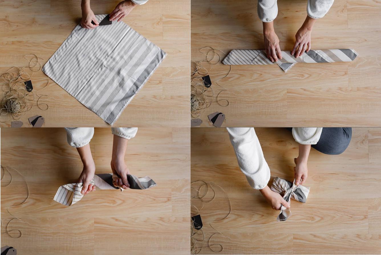 Tutoriel pour emballage zéro déchet des cadeaux furoshiki | Camif